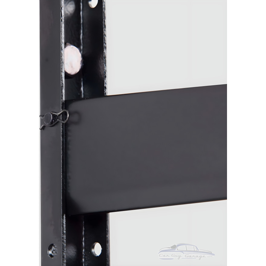 Black Adjustable 3-Tier Heavy-Duty Steel Wall Shelf Bracket System