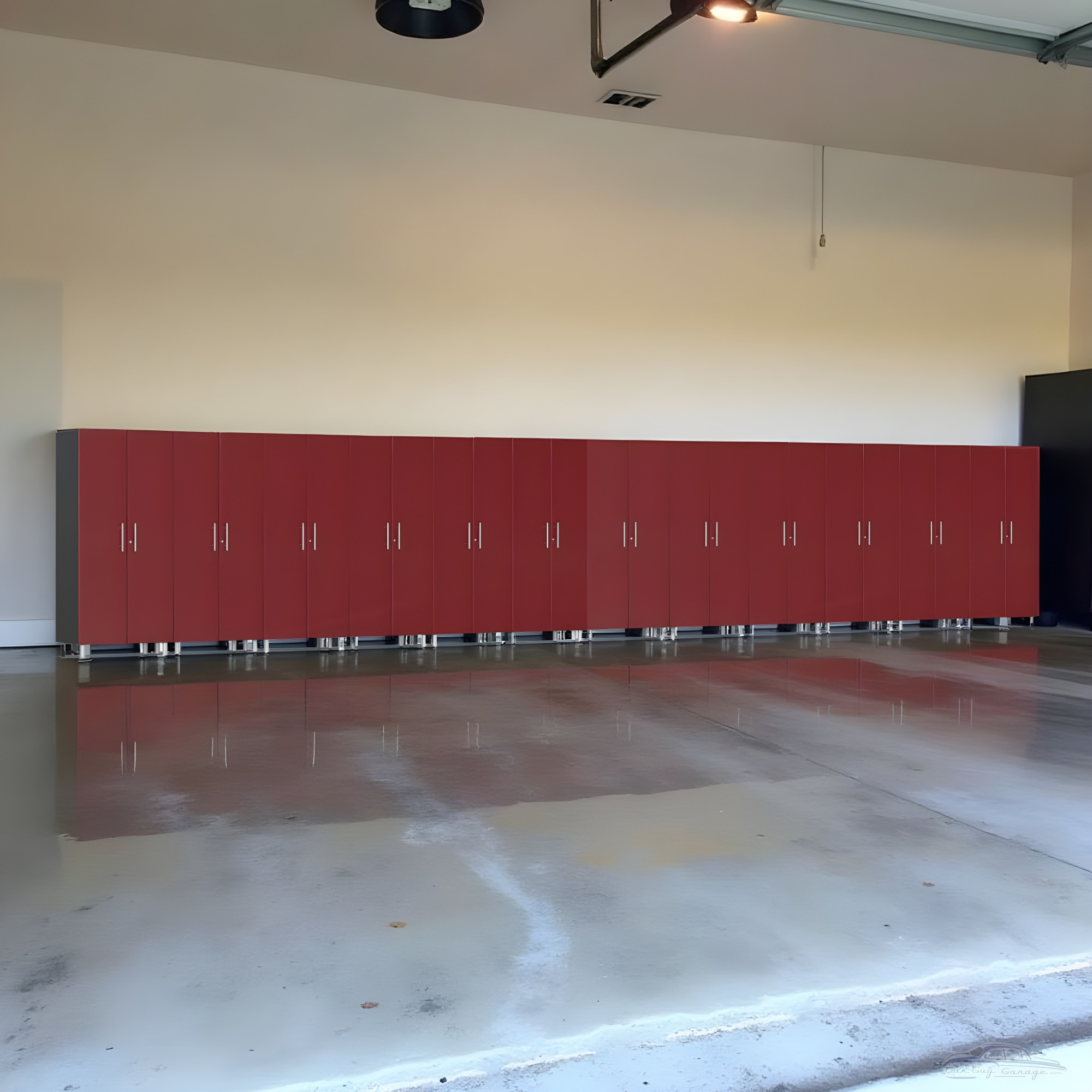 Red Modular 12-Piece Tall Lockable Garage Closet System