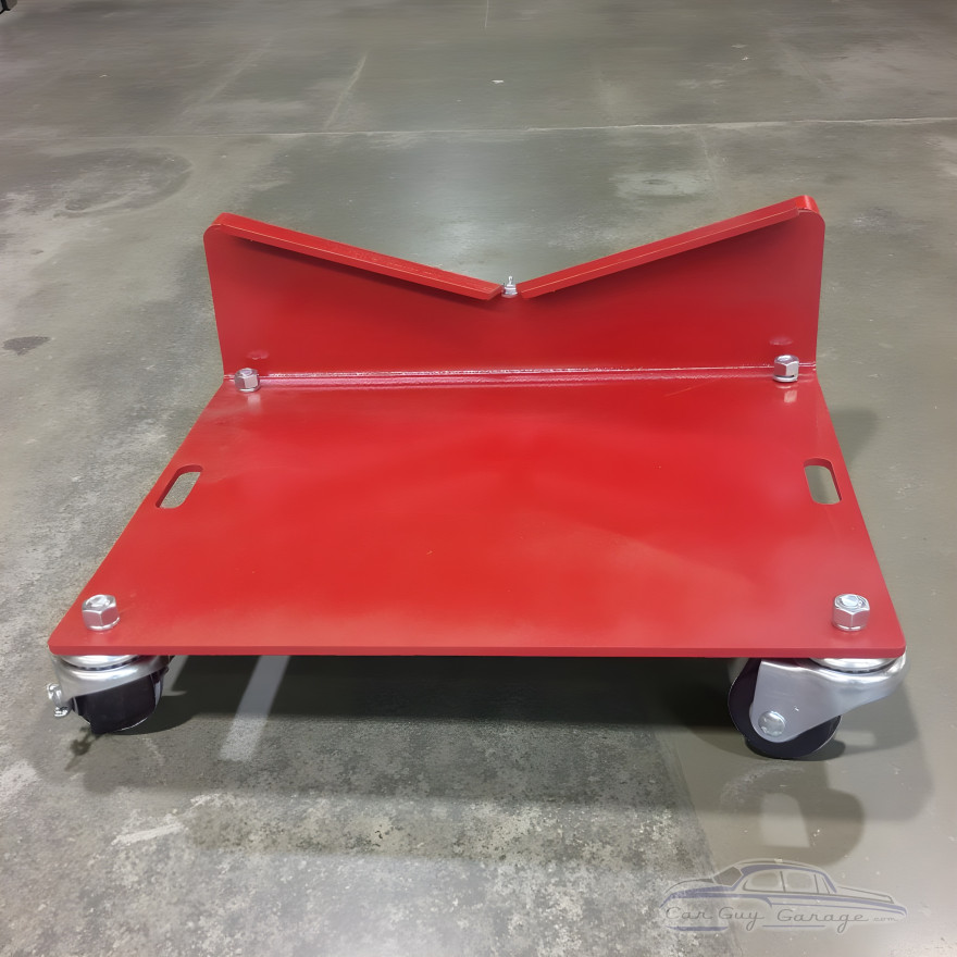 Engine and Transmission Dolly with Gentle-V Self-Centering Cradle