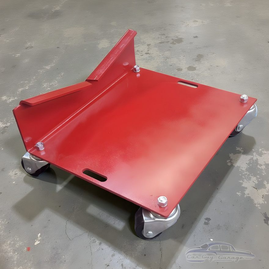 Engine and Transmission Dolly with Gentle-V Self-Centering Cradle