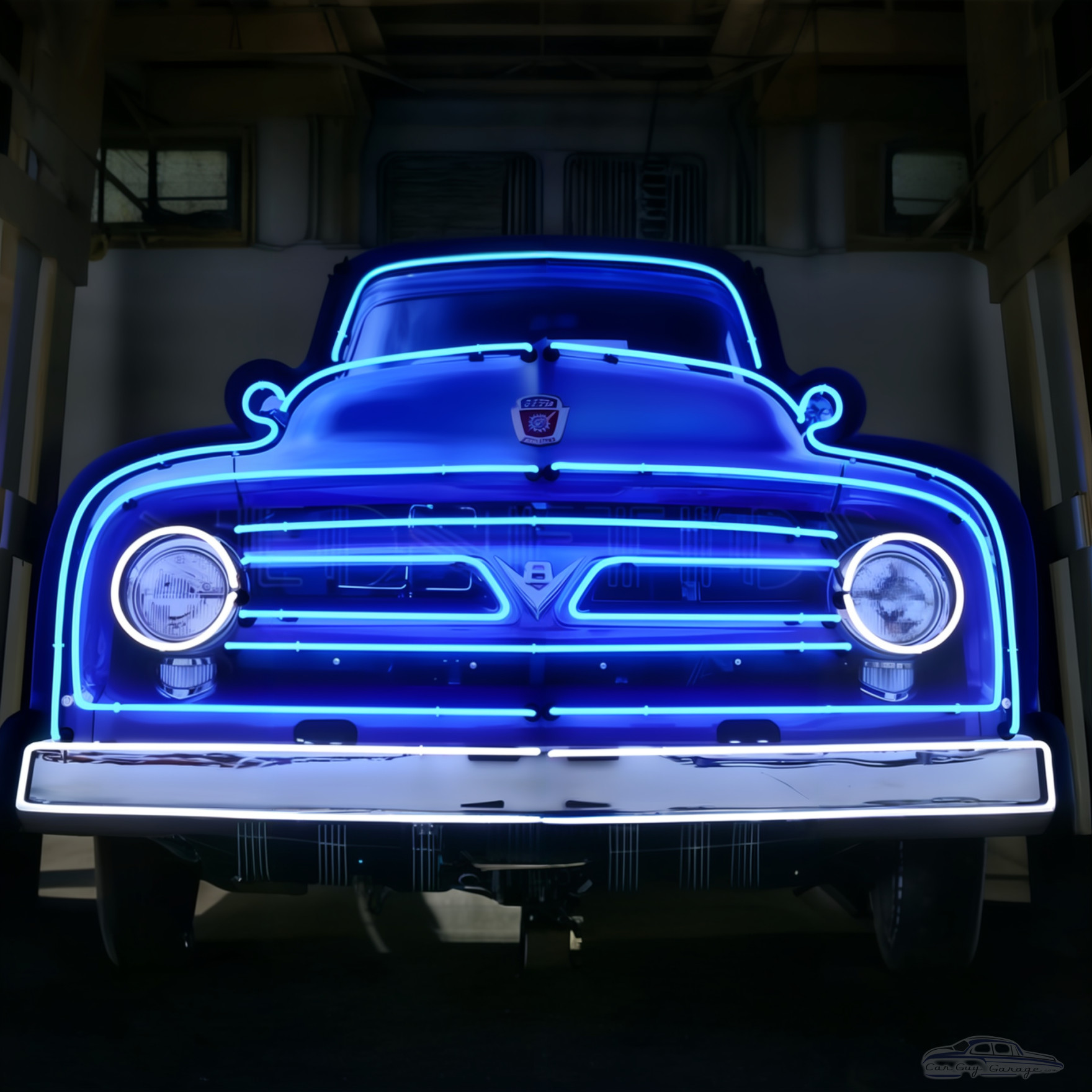Ford V8 Truck Grill Neon Sign - Iconic Decor for Car Enthusiasts