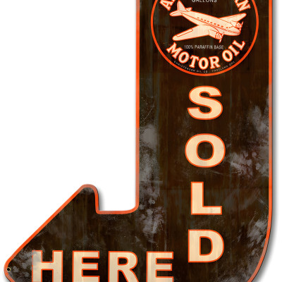 Vintage Aero Eastern Metal Sign - 15"x24" - Made in USA