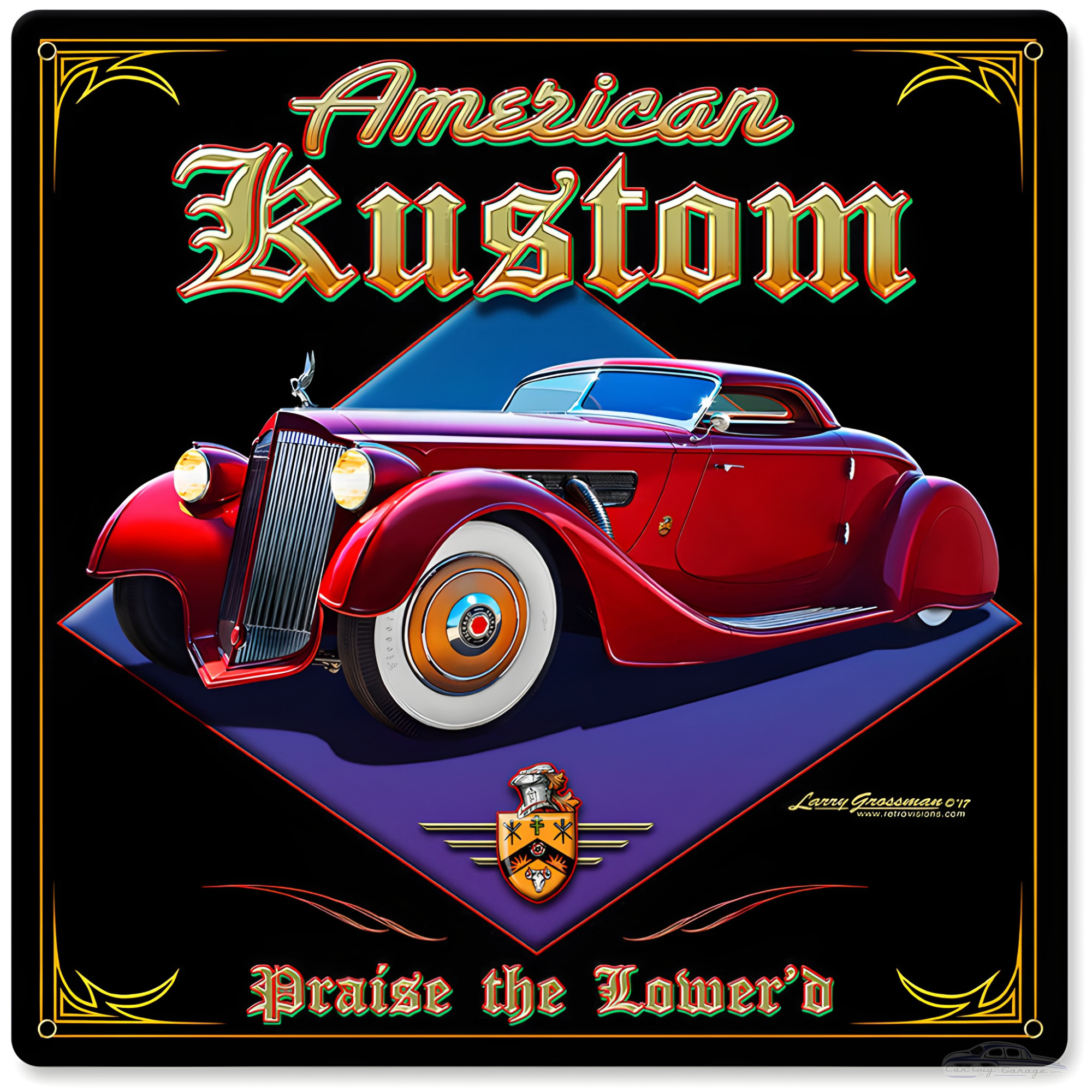 American Kustom Metal Sign - 12"x12" - Made in USA, Durable