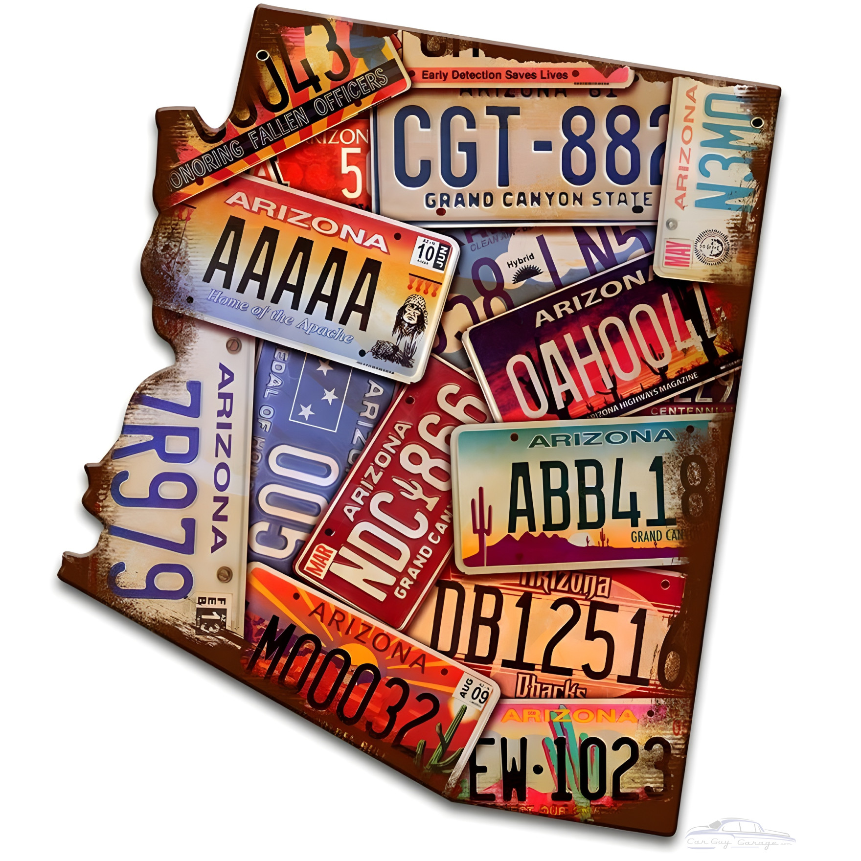 Arizona License Plates Metal Sign - Vintage Charm, Durable Finish
