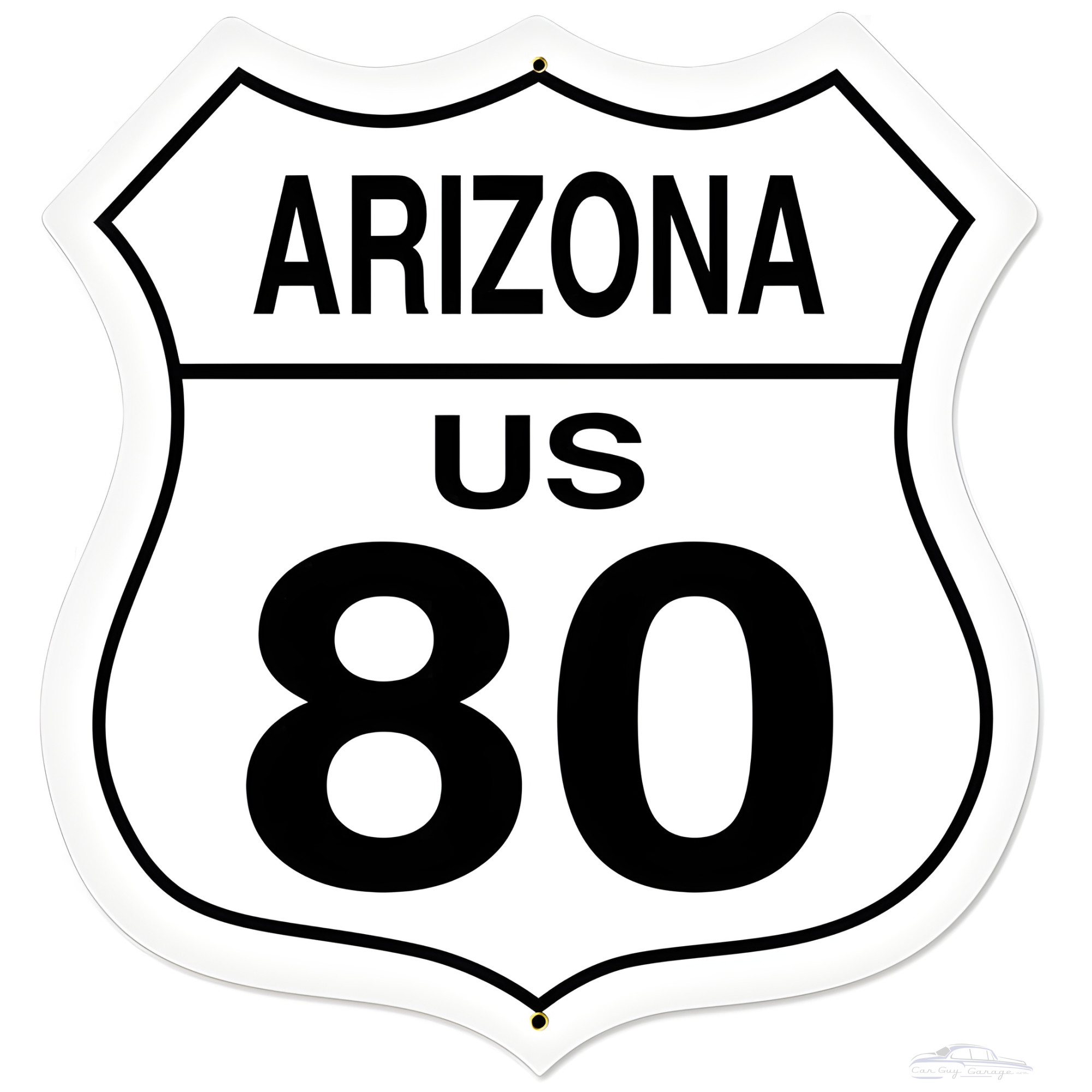 Arizona Route 80 Metal Sign - Vintage 28"x28" Wall Decor