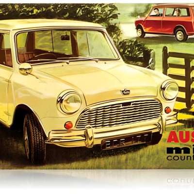 Austin Mini Countryman Sign - Vintage Metal, 14"x8", USA Made