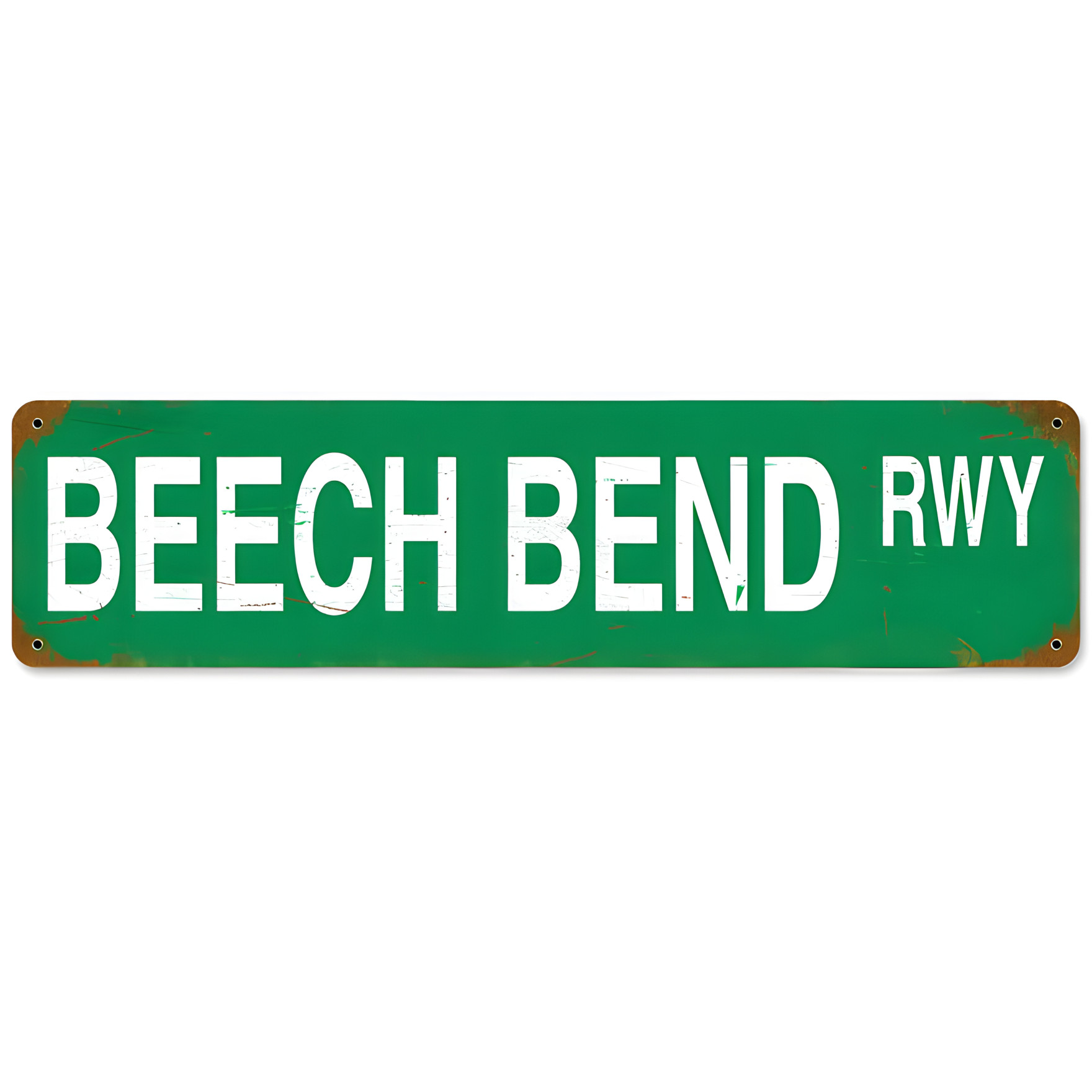 Beech Bend Runway Sign - 20"x5" Metal Decor, Made in USA