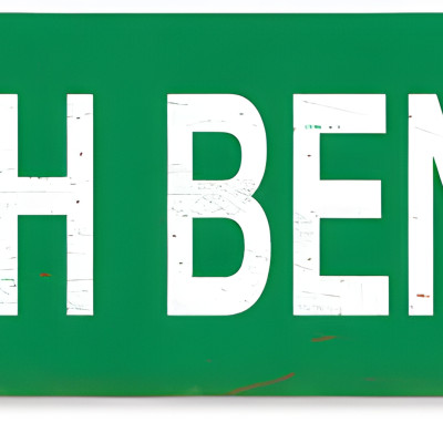 Beech Bend Runway Sign - 20"x5" Metal Decor, Made in USA