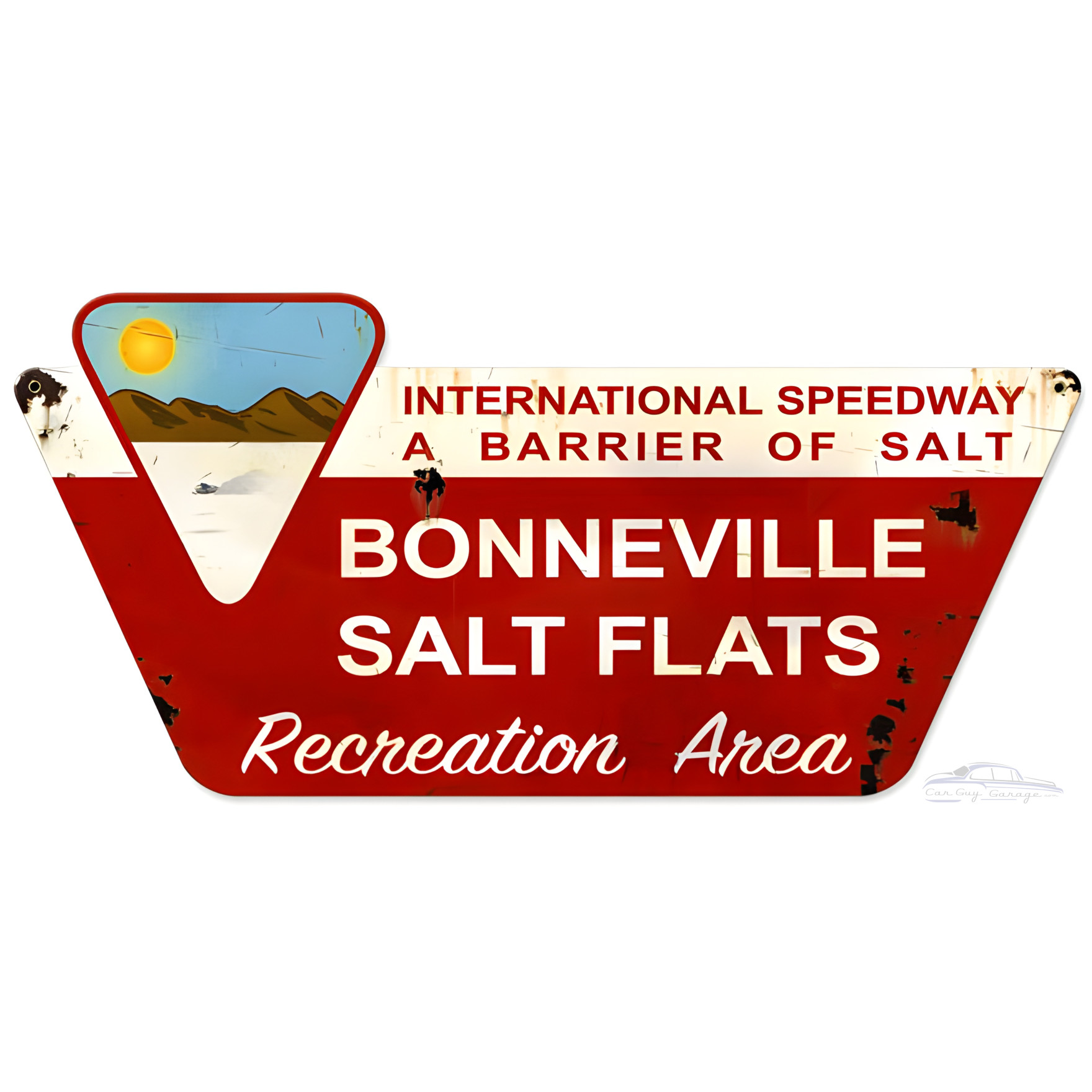 Bonneville Speedway Metal Sign - Vintage Style, 27" x 13"