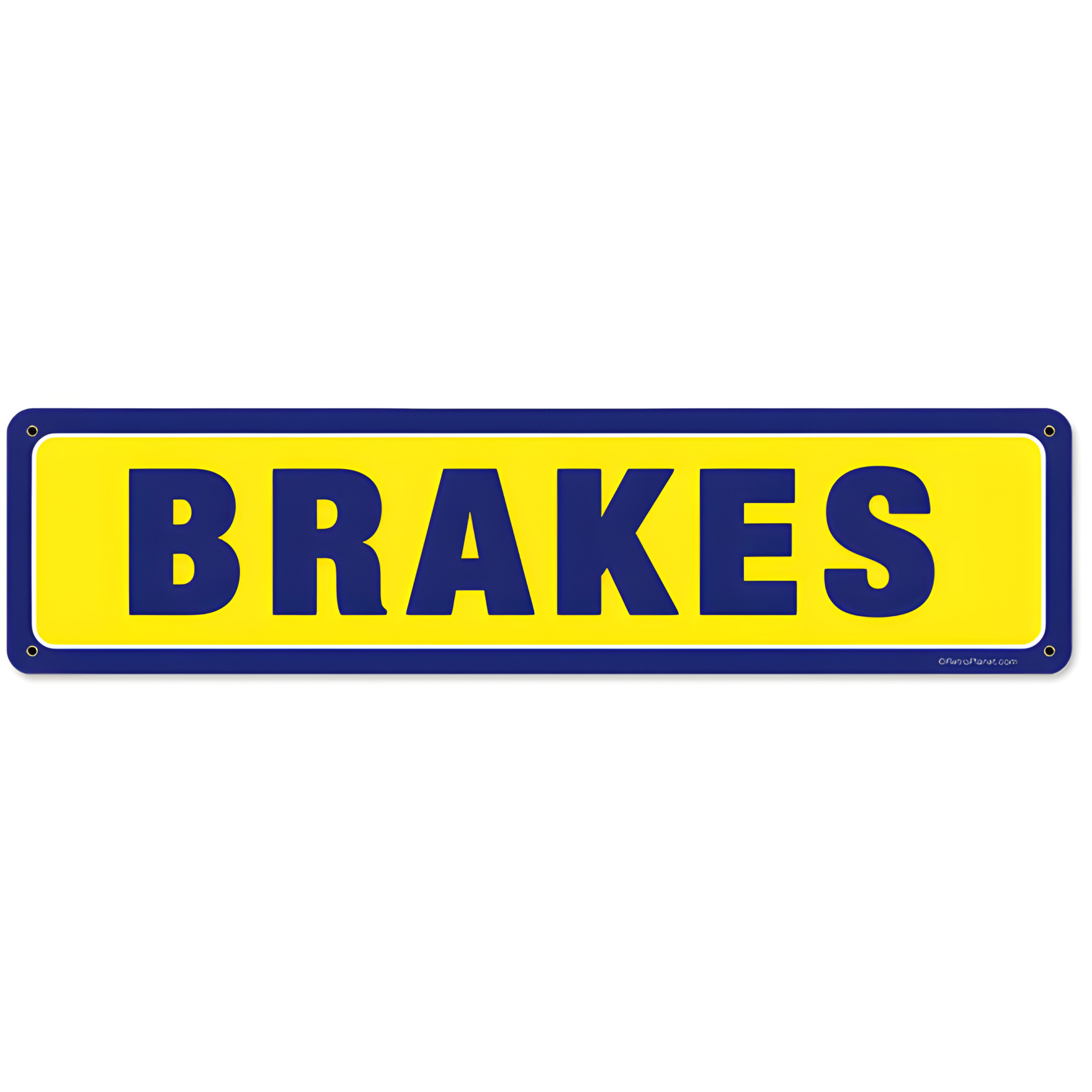 Vintage Brakes Metal Sign - 20"x5" - Made in USA, Heavy Steel