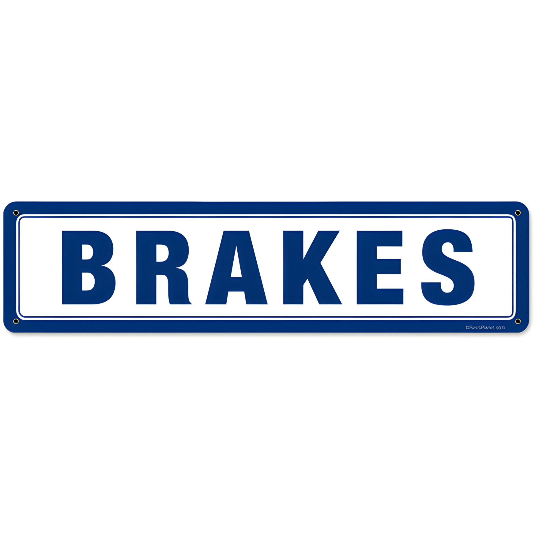 Vintage Brakes Metal Sign - 20"x5" - Durable & Easy to Hang