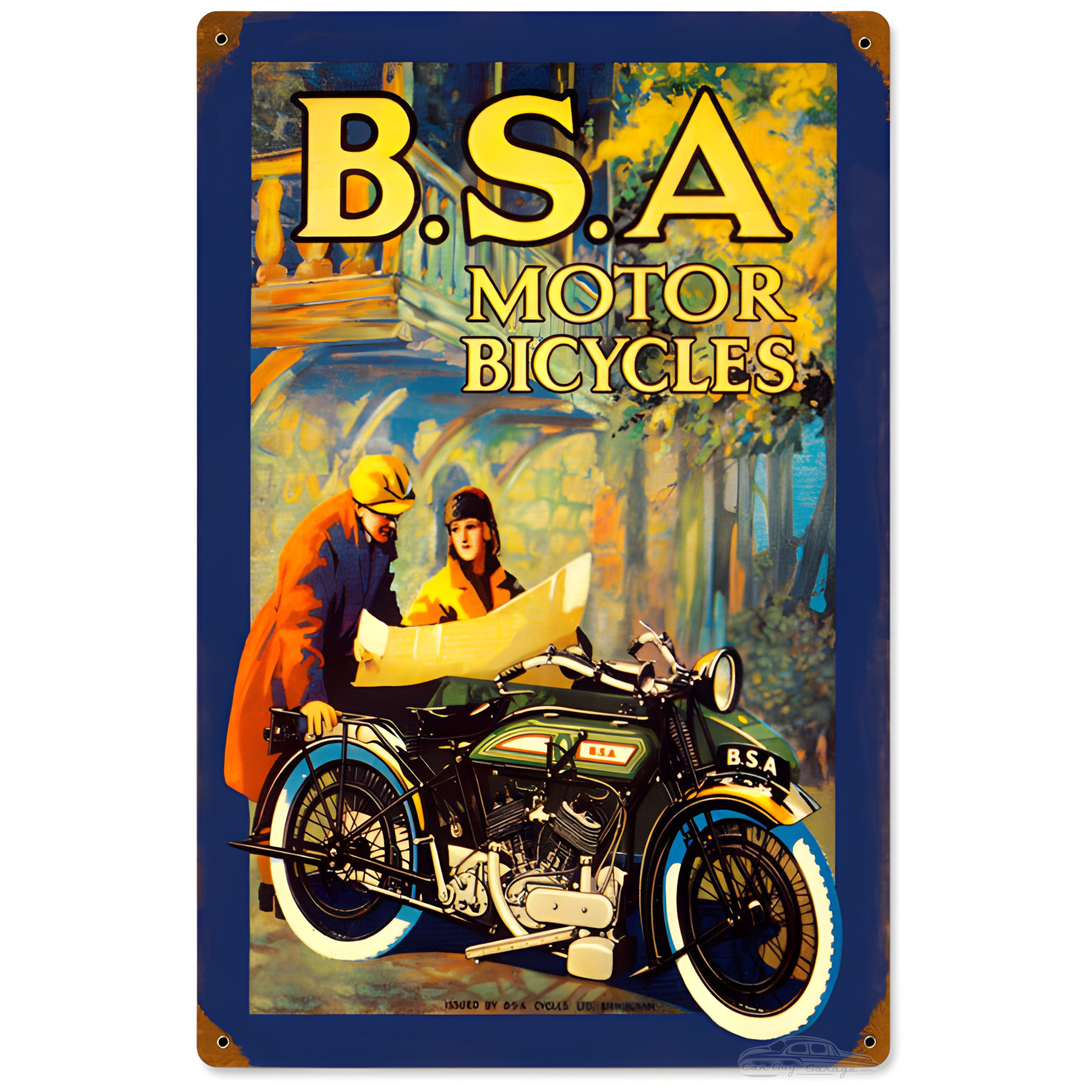 Vintage BSA Motorcycles Metal Sign - 12"x18" - Made in USA