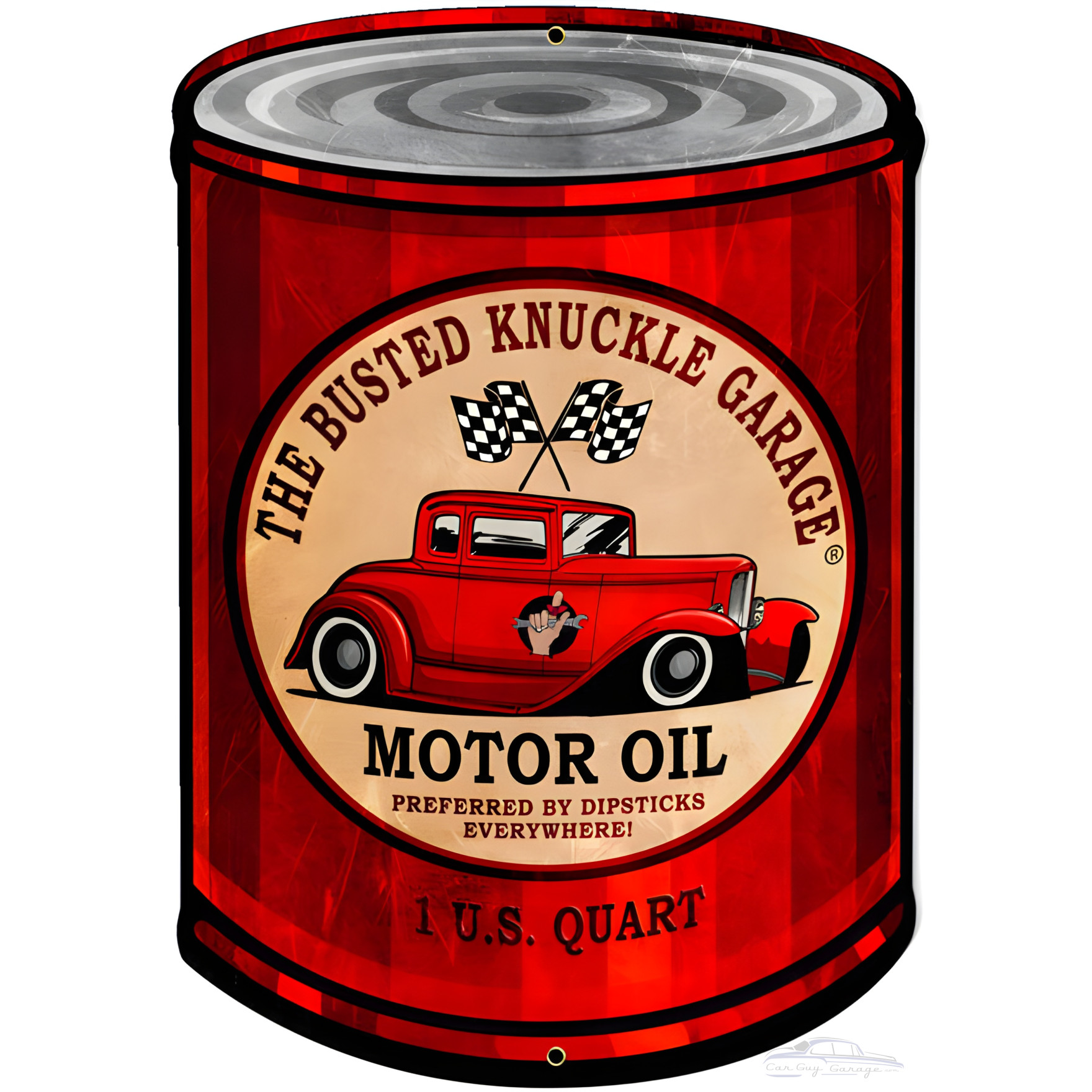 Busted Knuckle Metal Sign - 14"x20" - Durable USA Made Decor