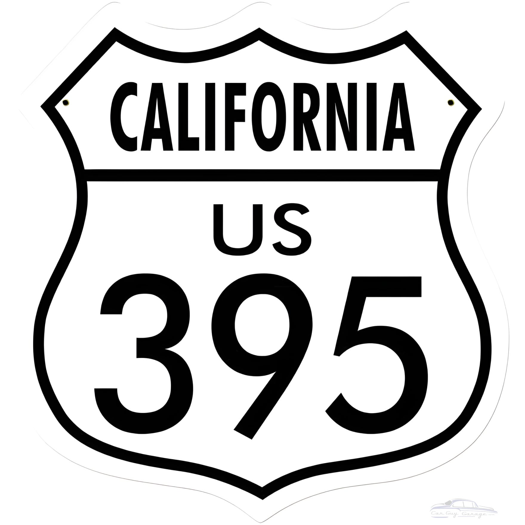 California 395 Metal Sign - Vintage 15"x15" USA Made Decor