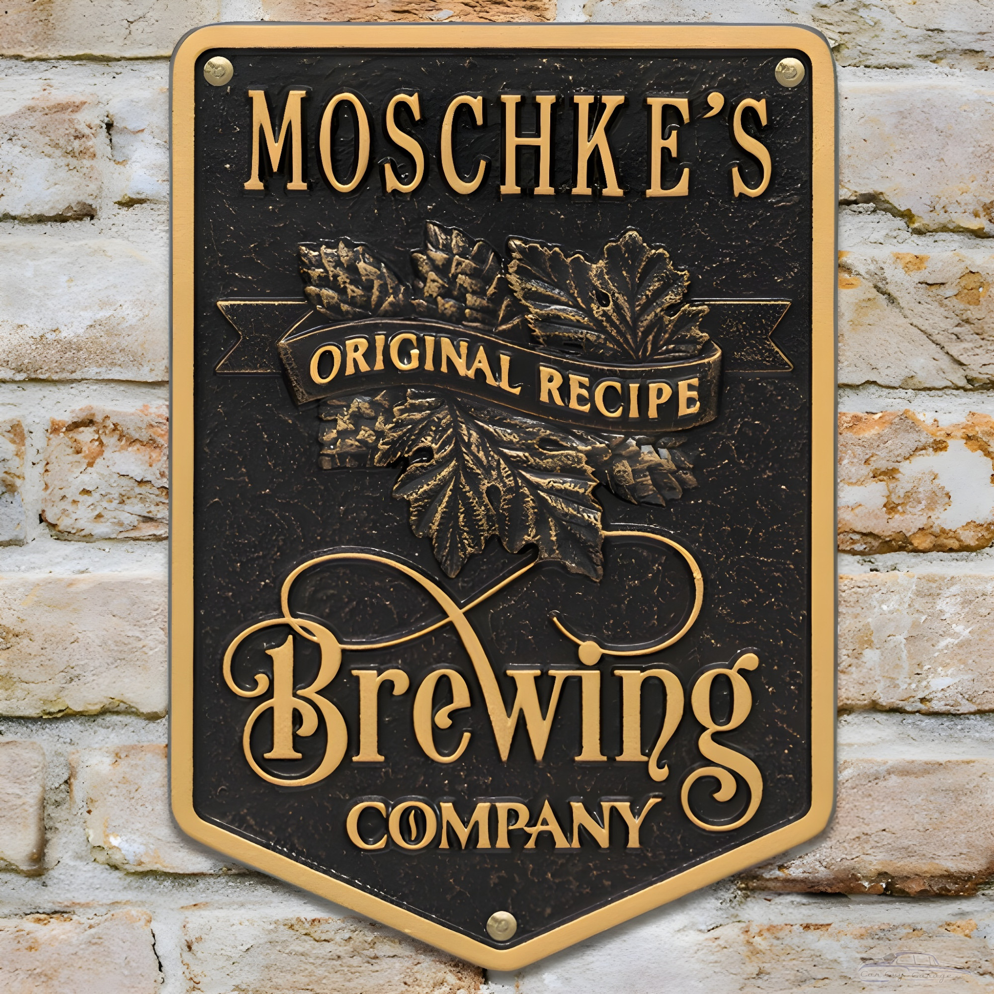 Personalized Cast Aluminum Beer Plaque - Home Brewer's Delight