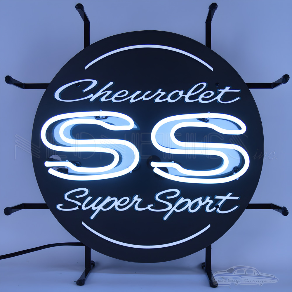 Chevrolet Truck Service Neon Clock - Classic Blue Neon Light