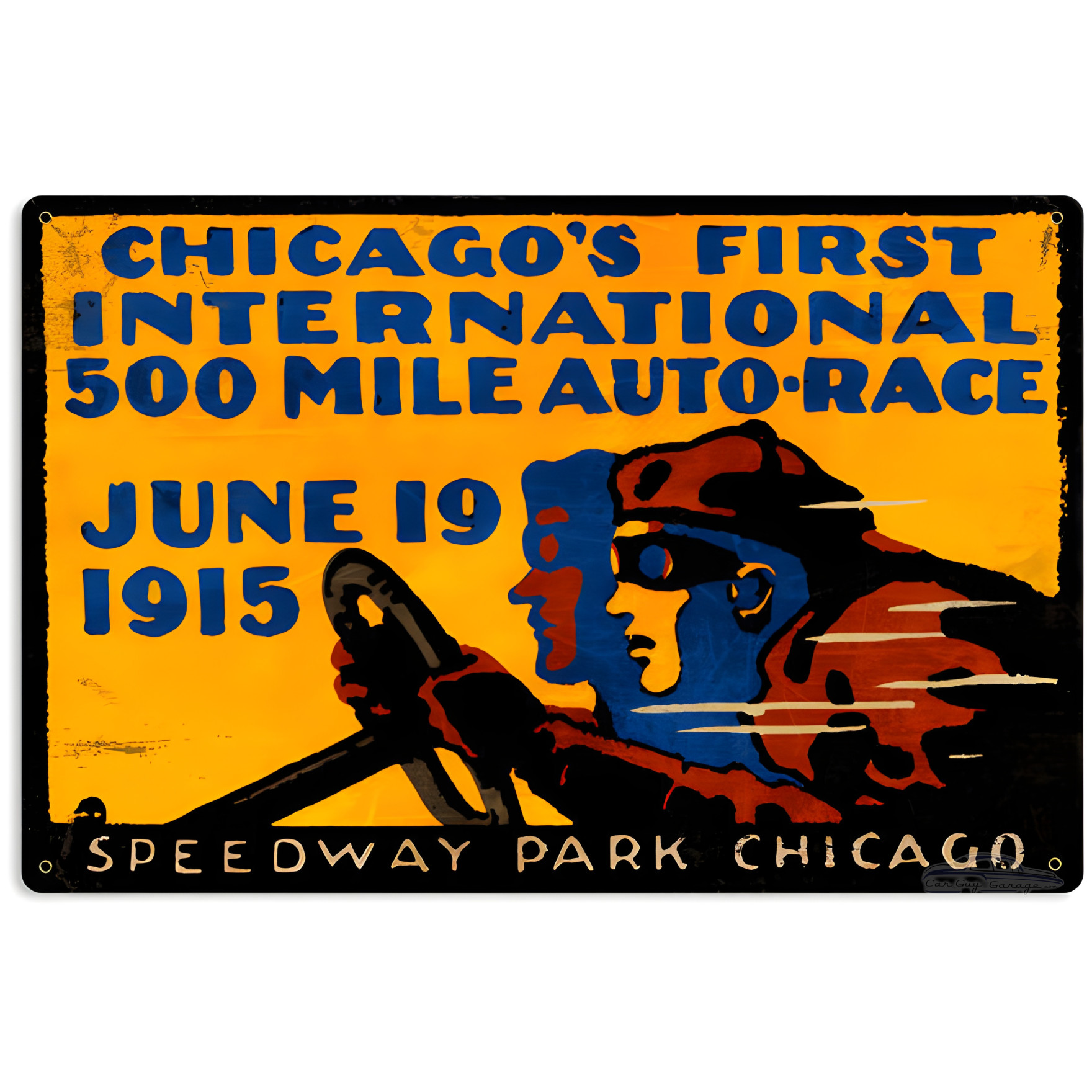 Chicago 500 Metal Sign - 12"x18" Nostalgic Garage Decor