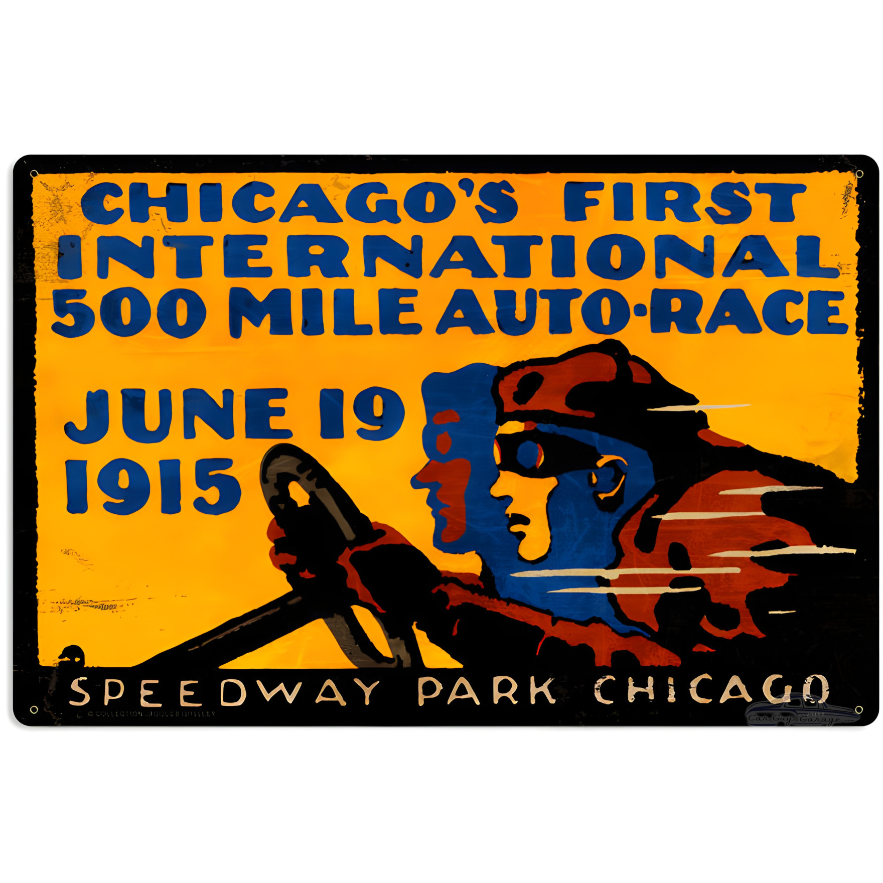Chicago 500 Metal Sign - 24"x16" Heavy Gauge Steel Decor