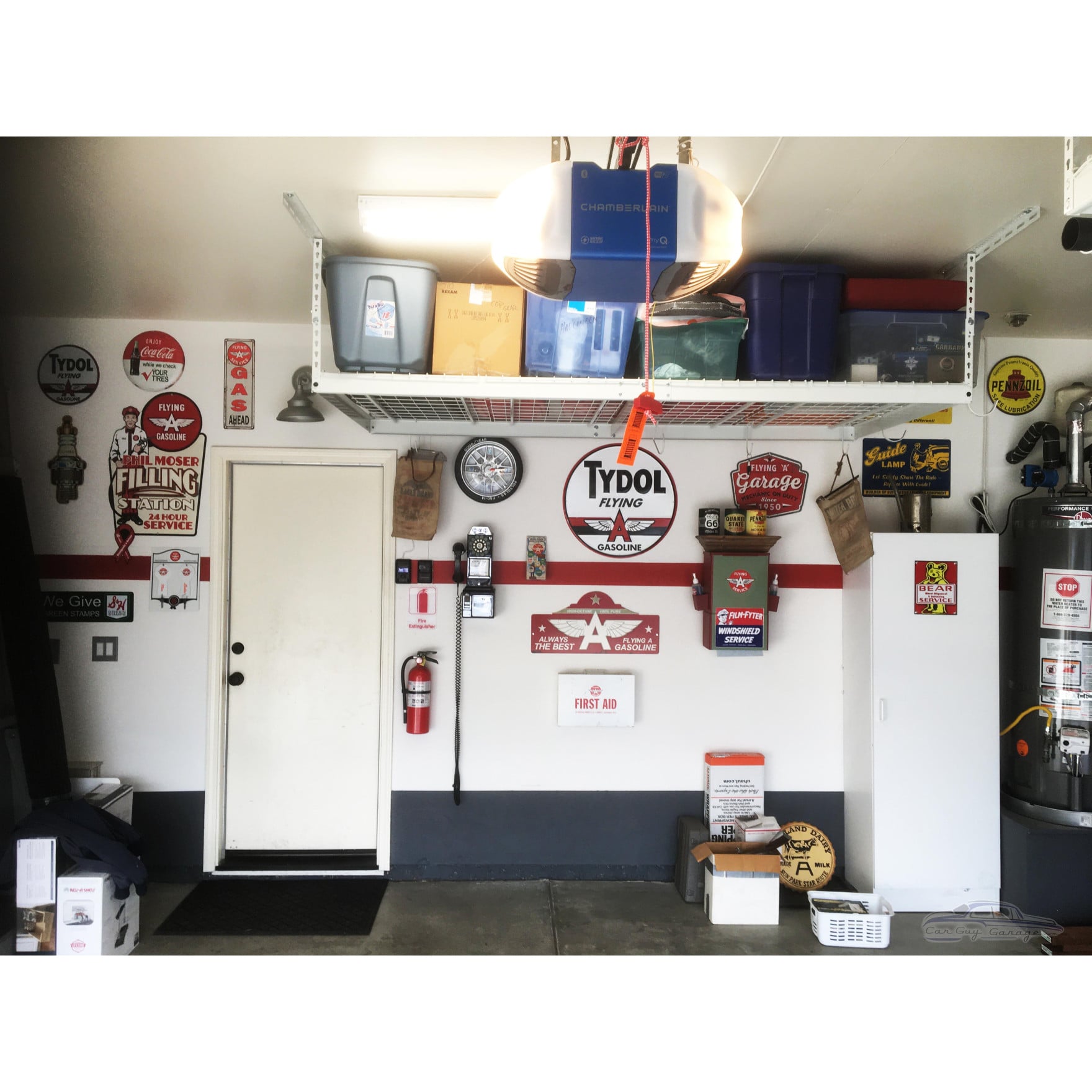 Vintage Flying A Station Metal Sign - 26"x12" - USA Made