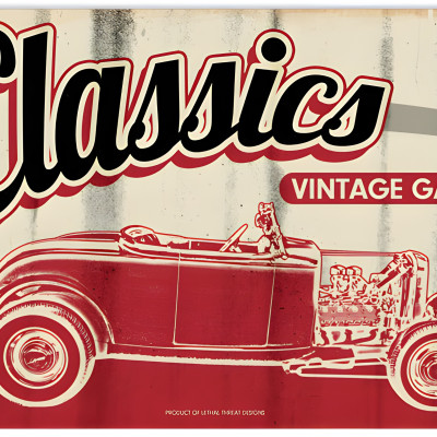 Classic Garage Metal Sign - Vintage Charm, Durable 18"x12"