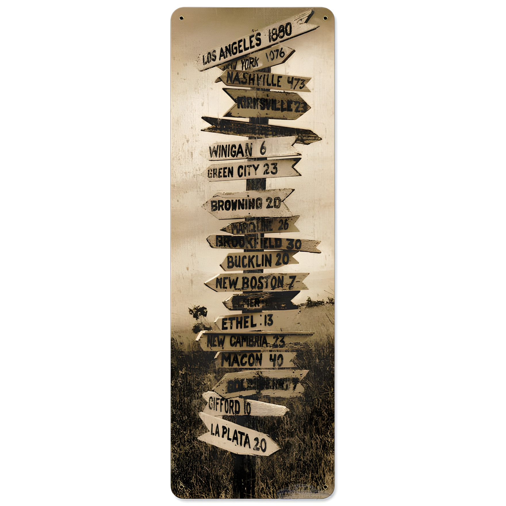 Crossroads Metal Sign - 8"x24" Durable USA-Made Wall Decor