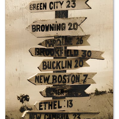 Crossroads Metal Sign - 8"x24" Durable USA-Made Wall Decor
