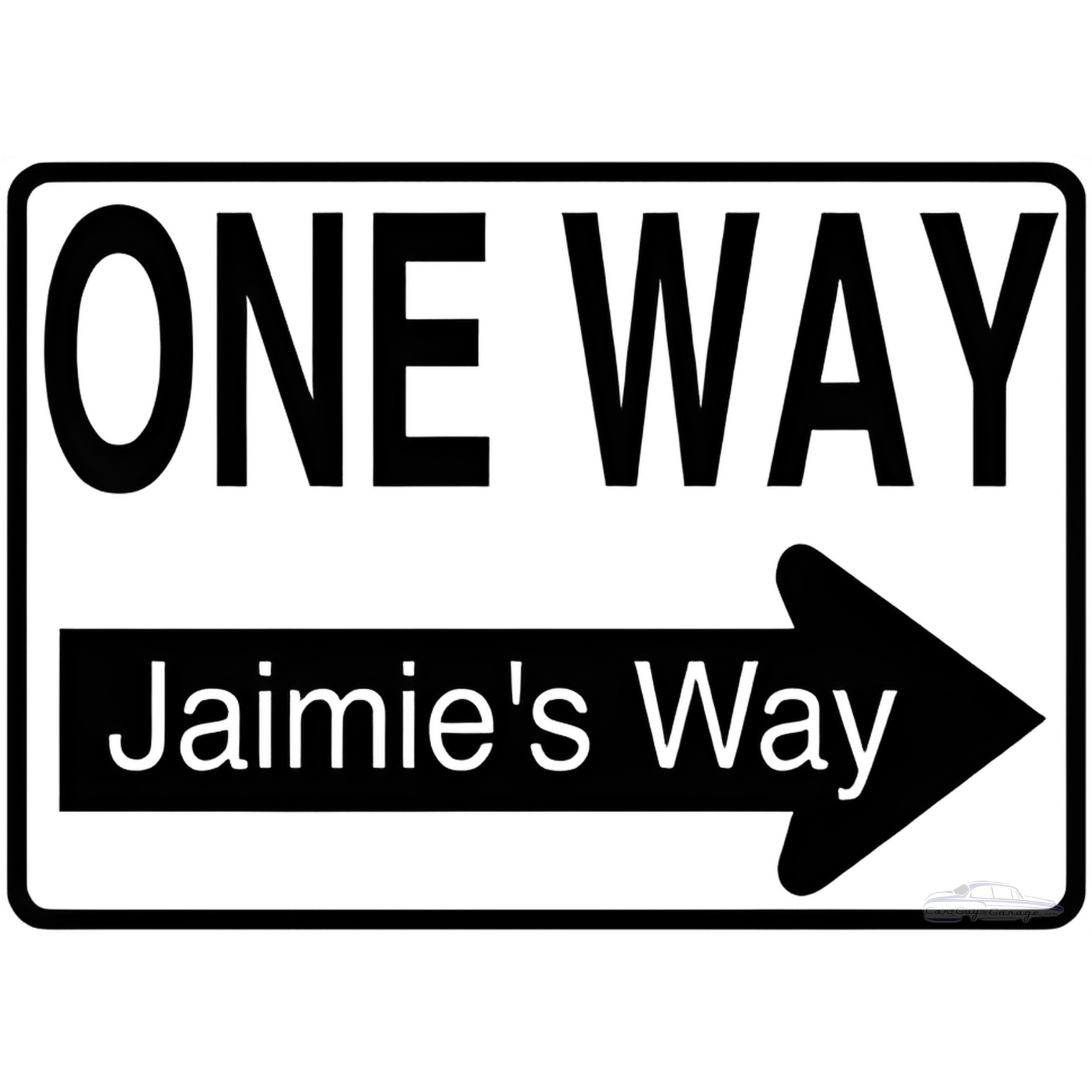 Custom Aluminum One Way Sign - Personalized, Weatherproof