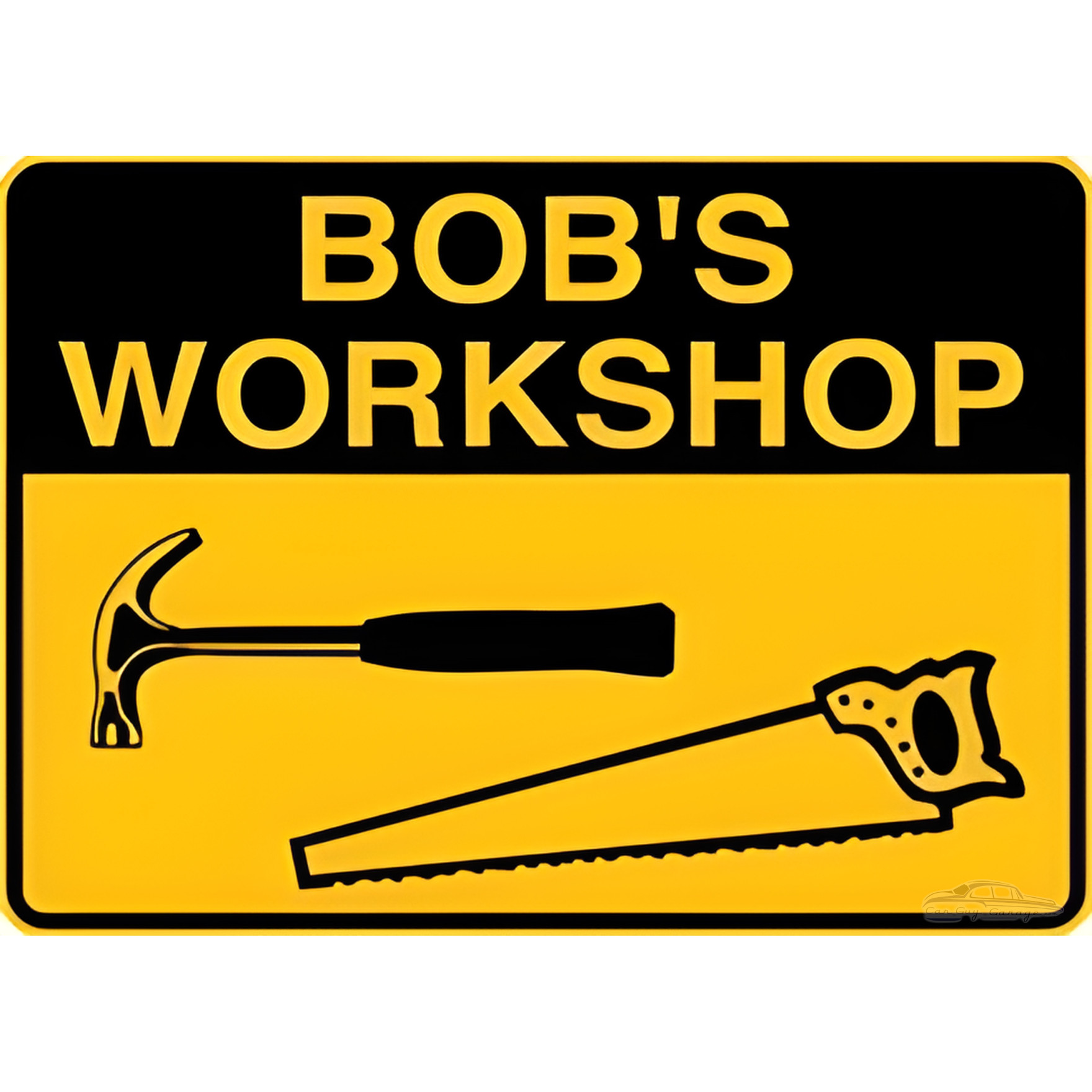 Personalized Aluminum Workshop Sign - Custom Made, Weatherproof