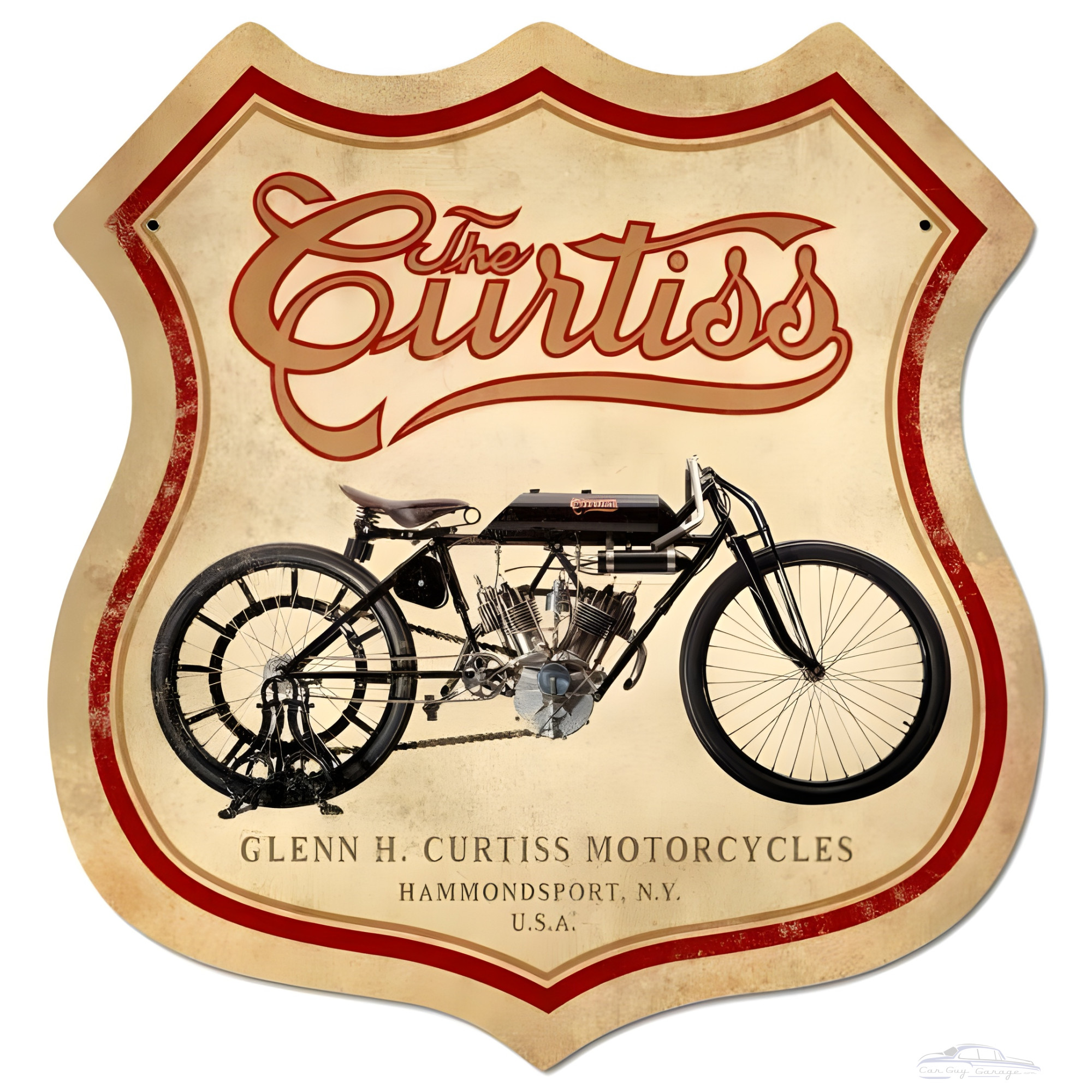Curtiss Sign - 15"x15" Metal, USA Made, Easy Hanging