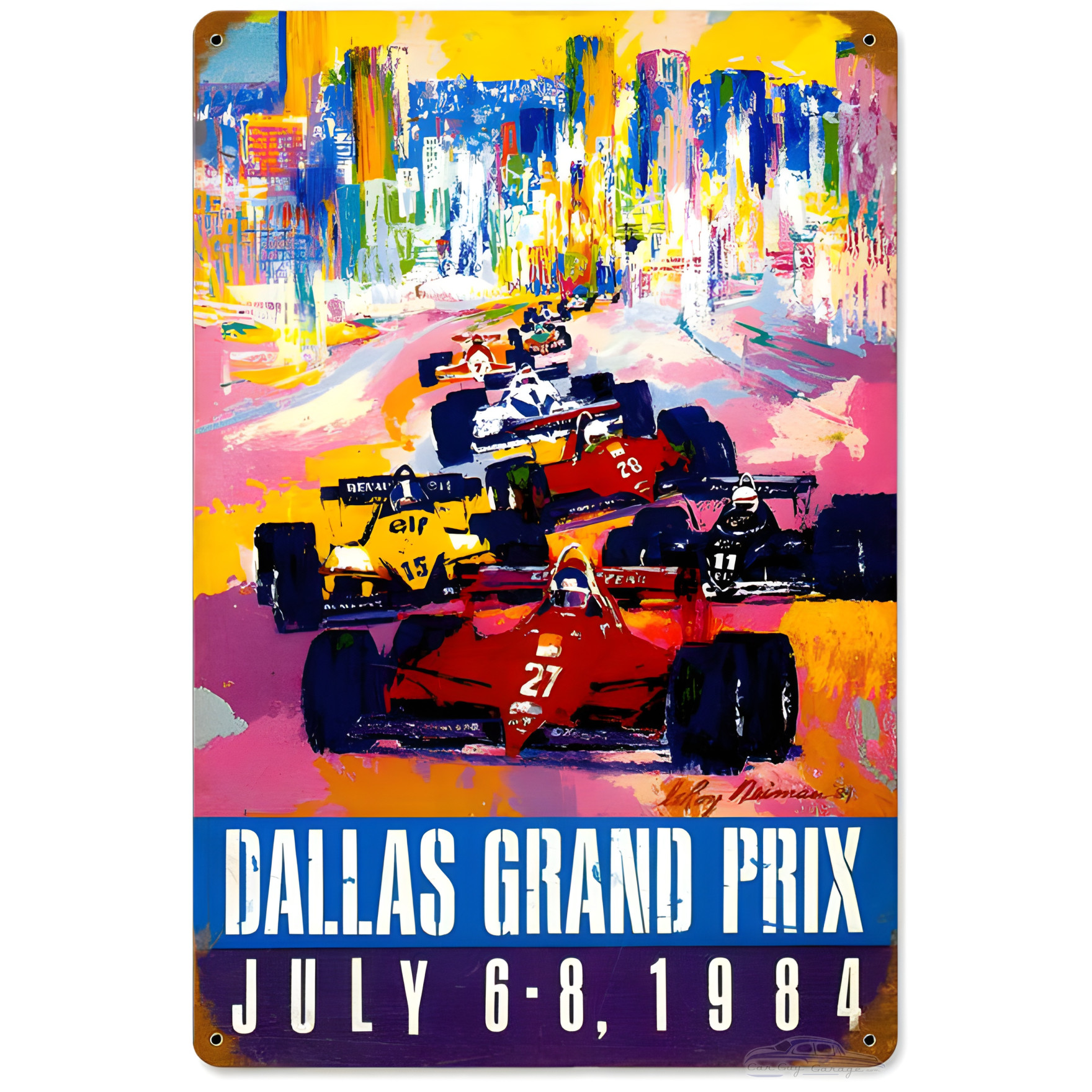 Dallas Grand Prix Metal Sign - Vintage 18"x12" USA Made