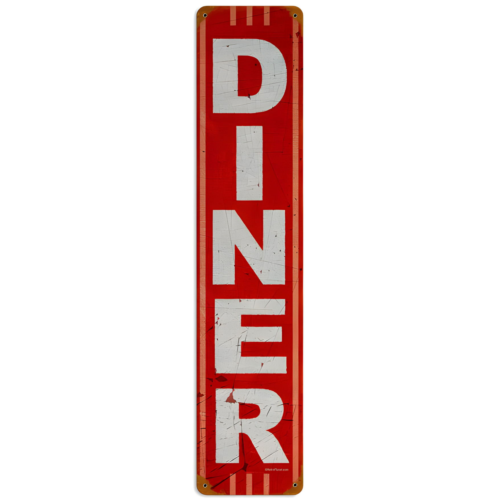 Vintage Diner Metal Sign - 6" x 28" - Made in USA, Durable