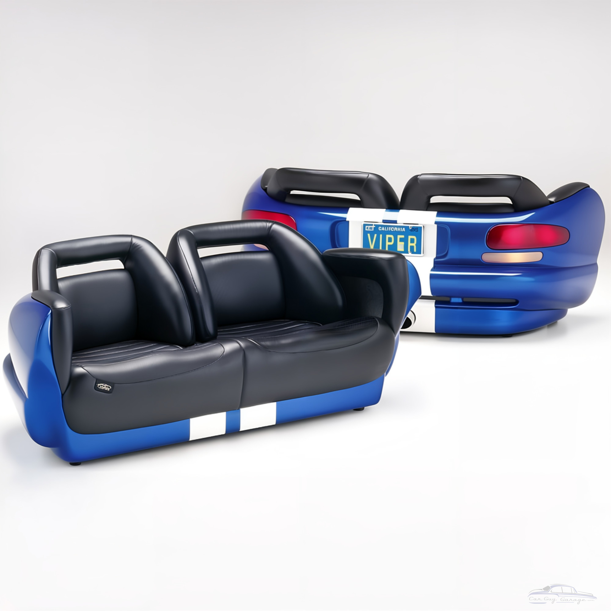 Custom Blue Dodge Viper Couch - Unique Design & Features