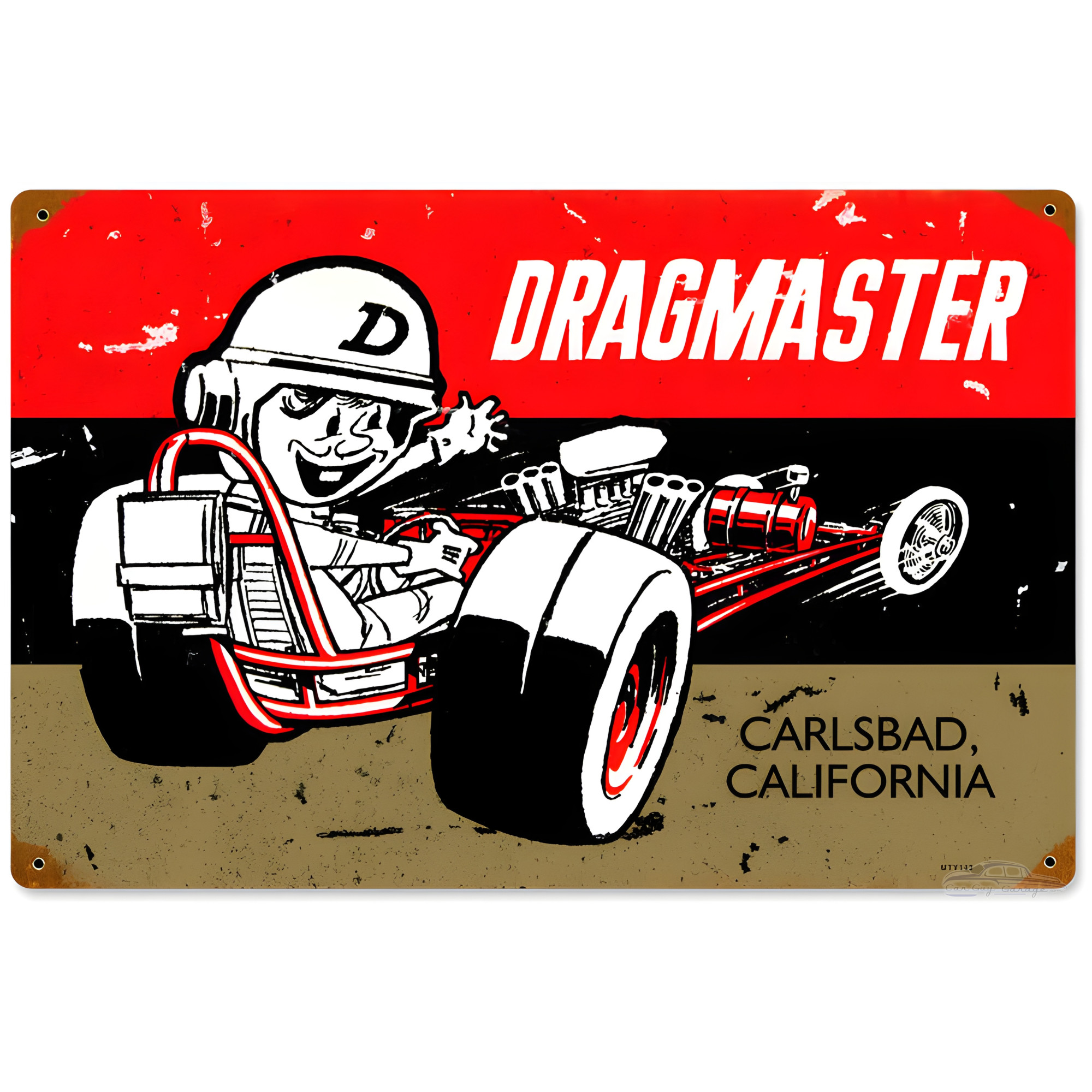 Drag Master Metal Sign - 18"x12" Vintage Garage Decor USA Made