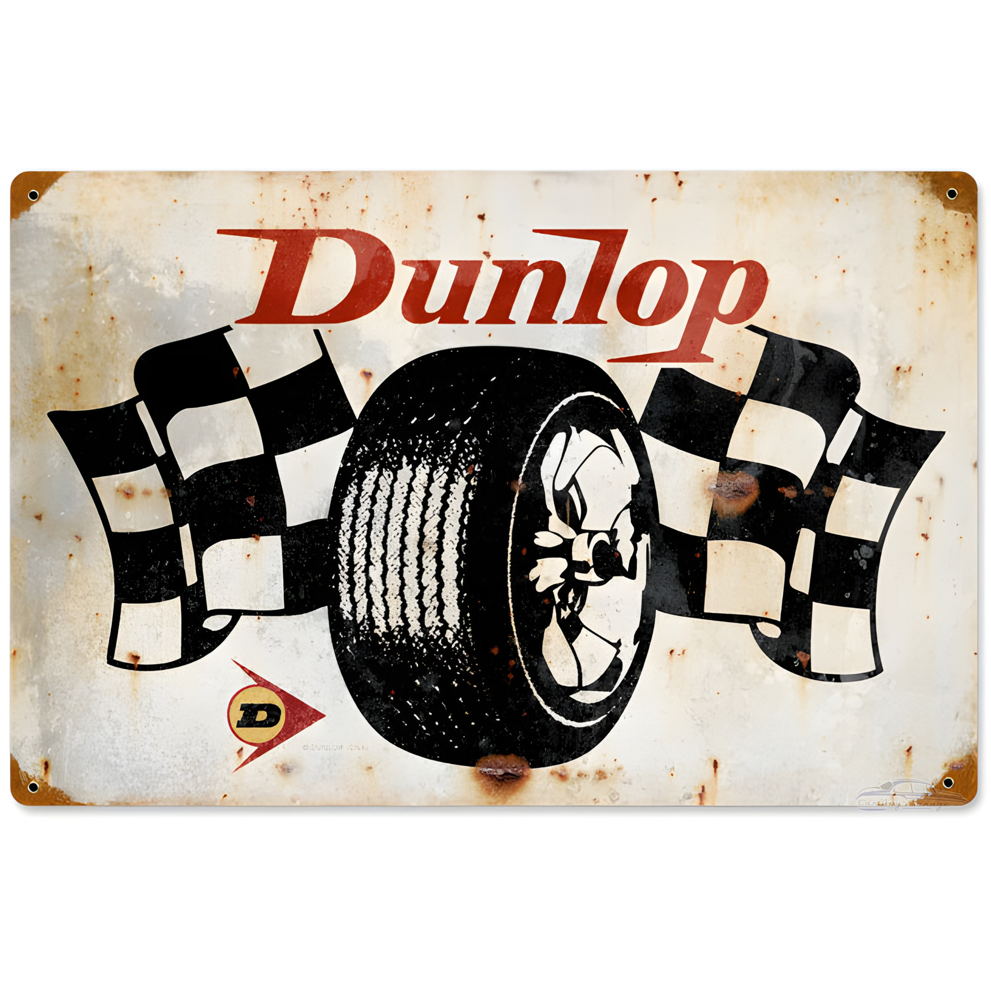 Dunlop Flags Metal Sign - Vintage Charm, 18"x12", USA Made