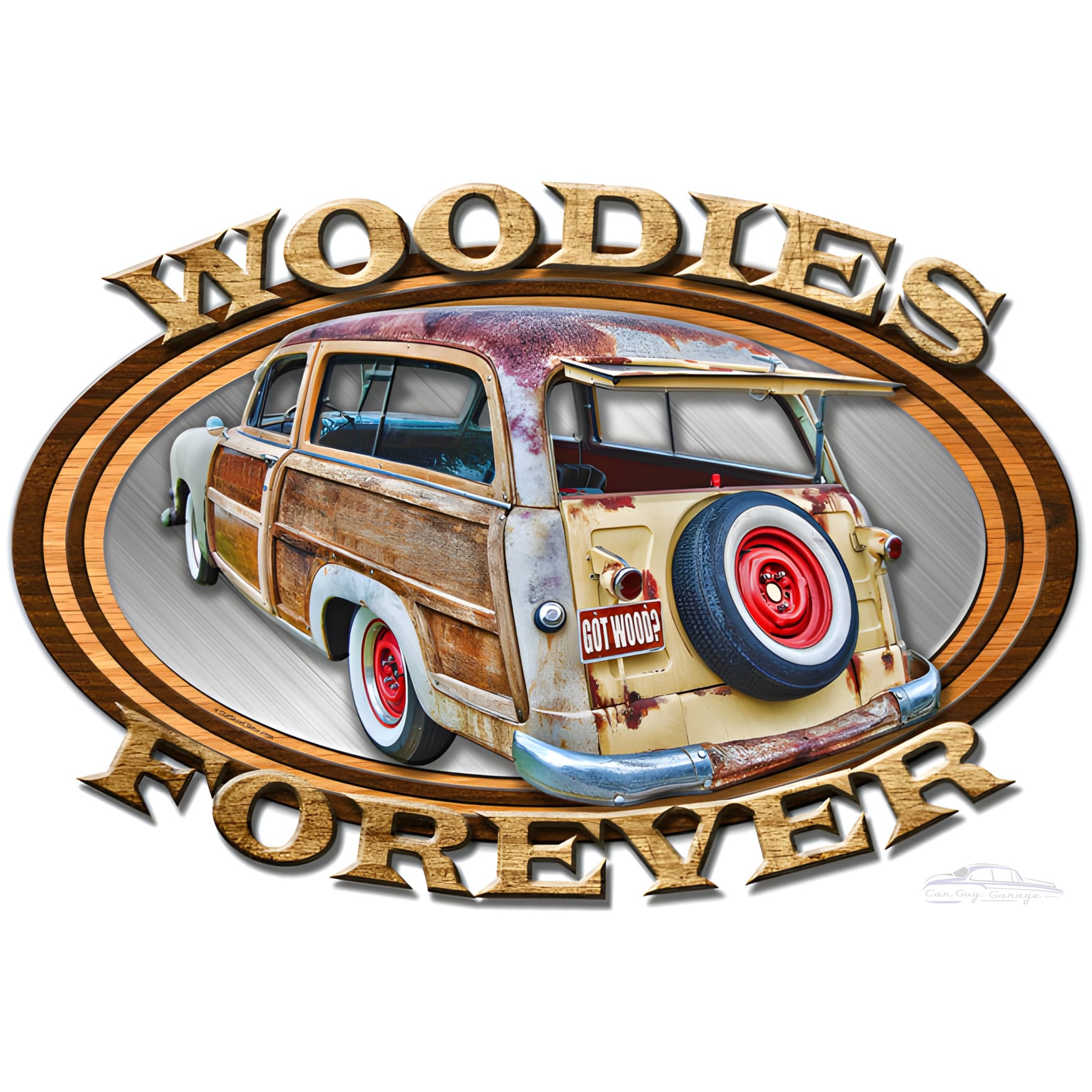 Woodies Forever Sign - 24"x16" 3D Custom Steel Wall Art