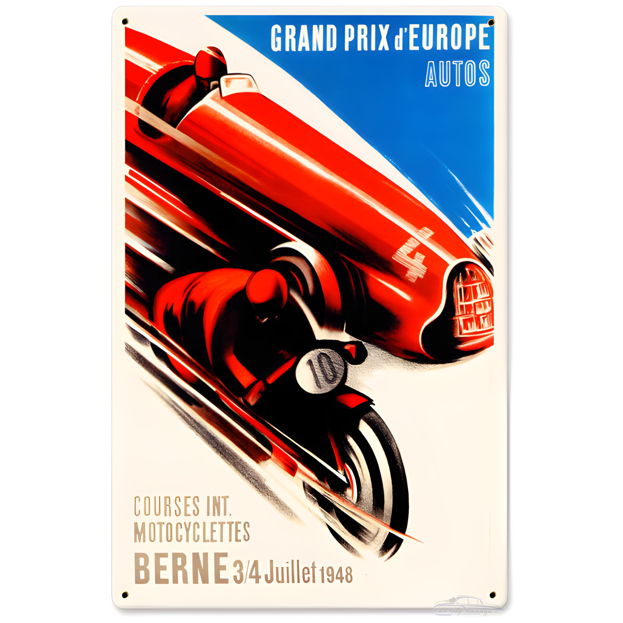 Europe Grand Prix Metal Sign - Durable 12" x 18" Wall Decor