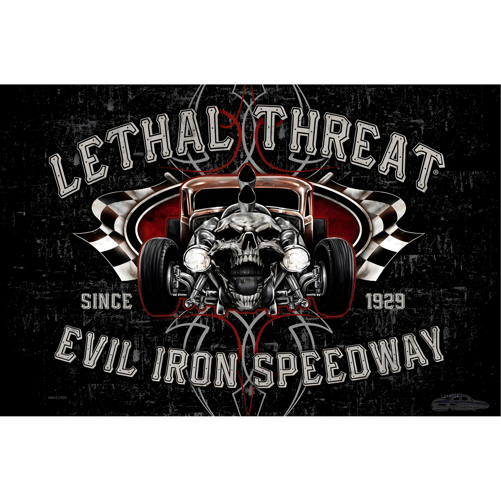 Evil Iron Metal Sign - Vintage Style, Heavy Gauge Steel, USA Made