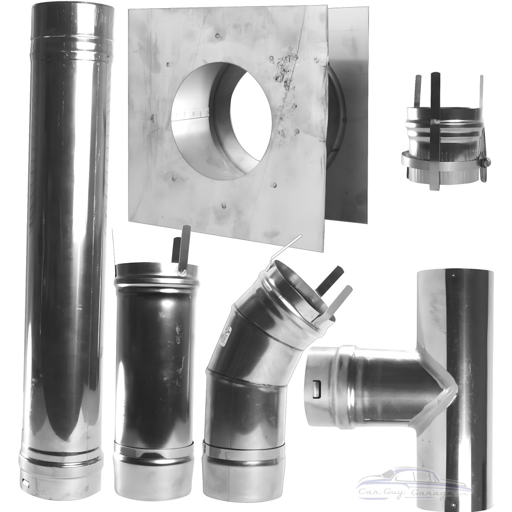 Side Wall Vent Kit for Tube Heater - Complete Installation Set