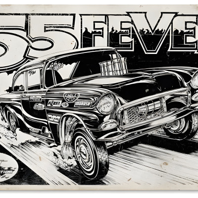 55 Fever Metal Sign - Vintage Decor, 12"x18", Made in USA