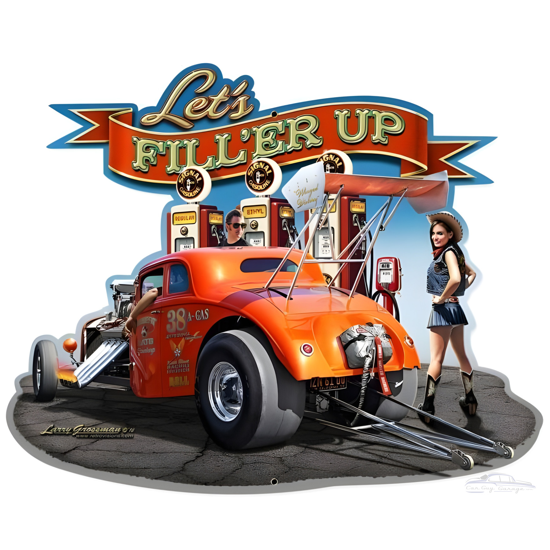 Fill Er Up Metal Sign - 28"x23" - Custom Made in USA