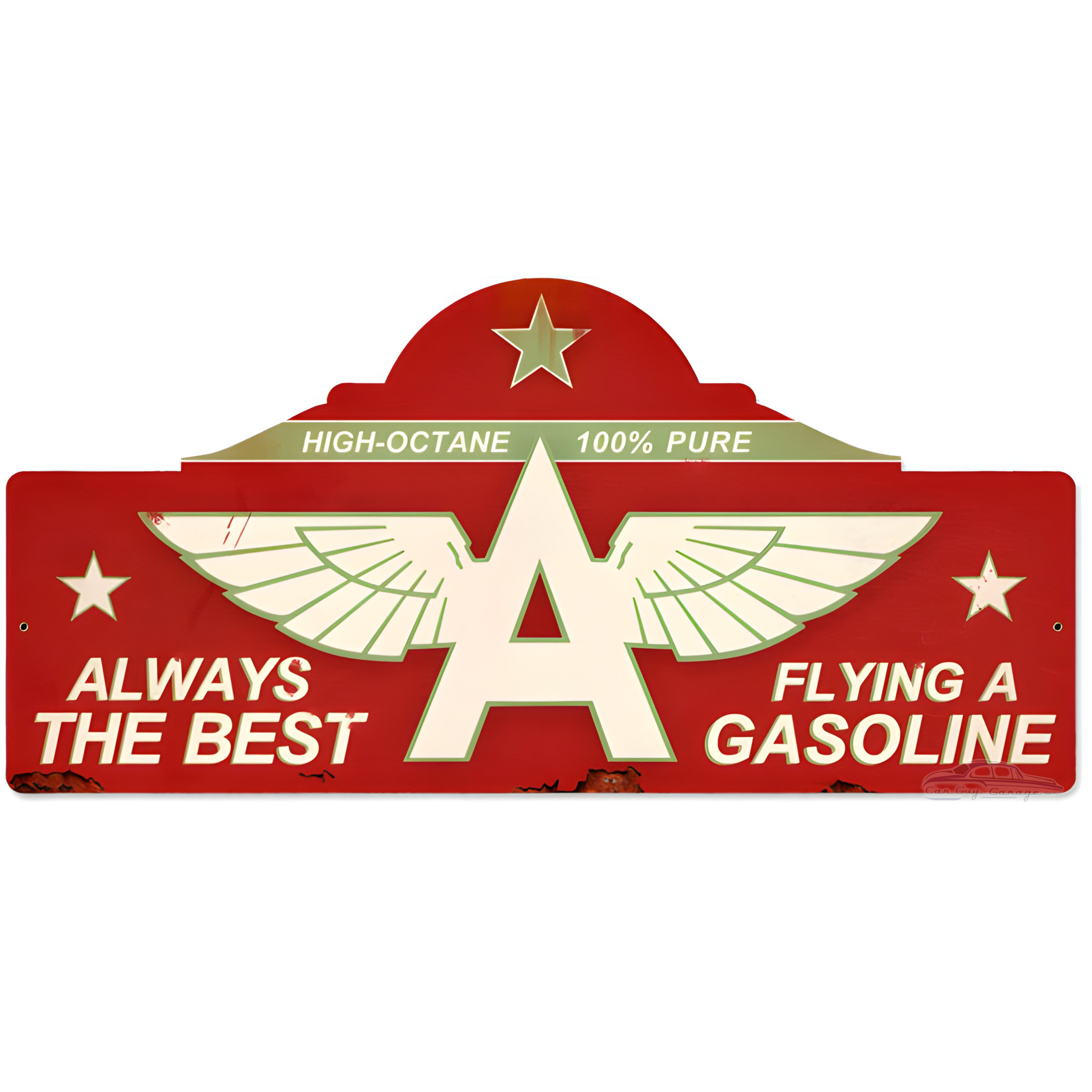 Vintage Flying A Station Metal Sign - 26"x12" - USA Made