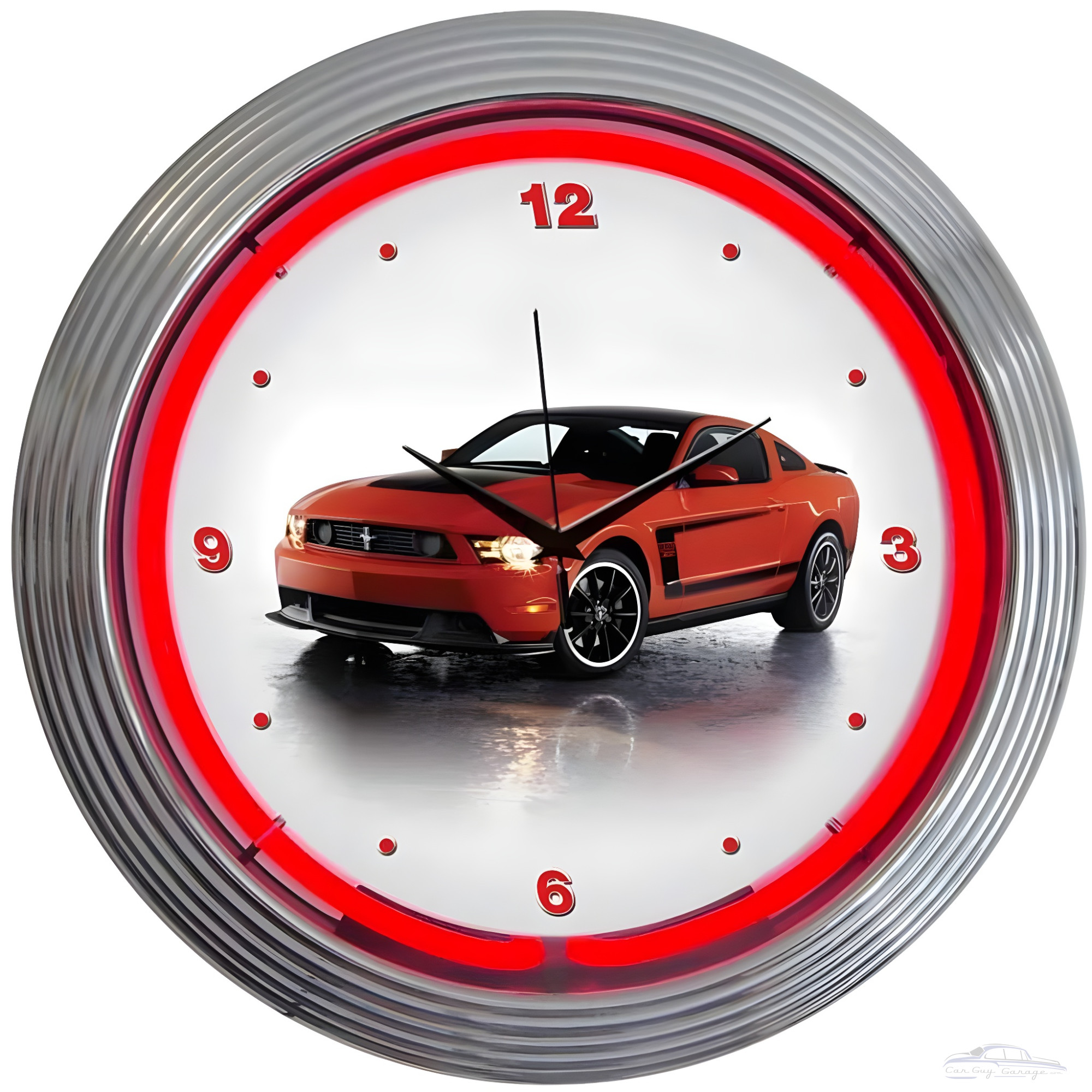 Ford Mustang Boss 302 Neon Clock - Iconic Muscle Car Decor