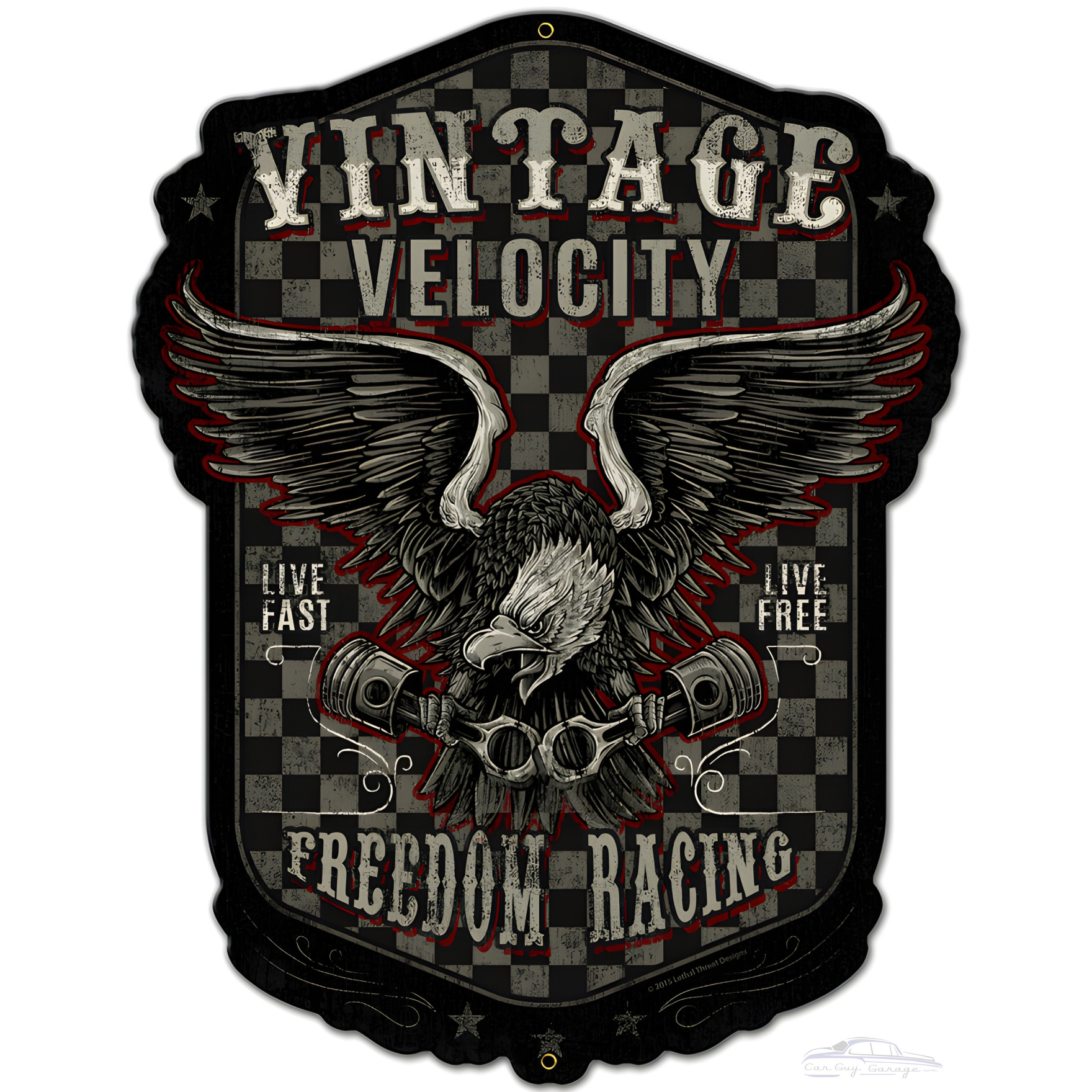 Freedom Racing Metal Sign - Durable 15"x20" USA Made Decor