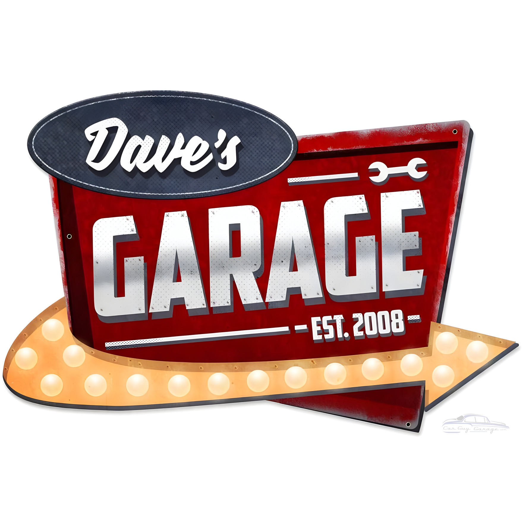 Personalized Garage Metal Sign - Durable 24"x16" USA Made