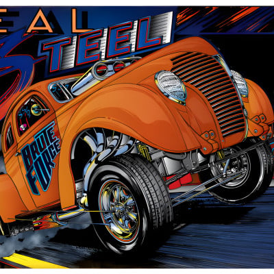Gasser Real Steel Metal Sign - Vintage 18"x12" USA Made