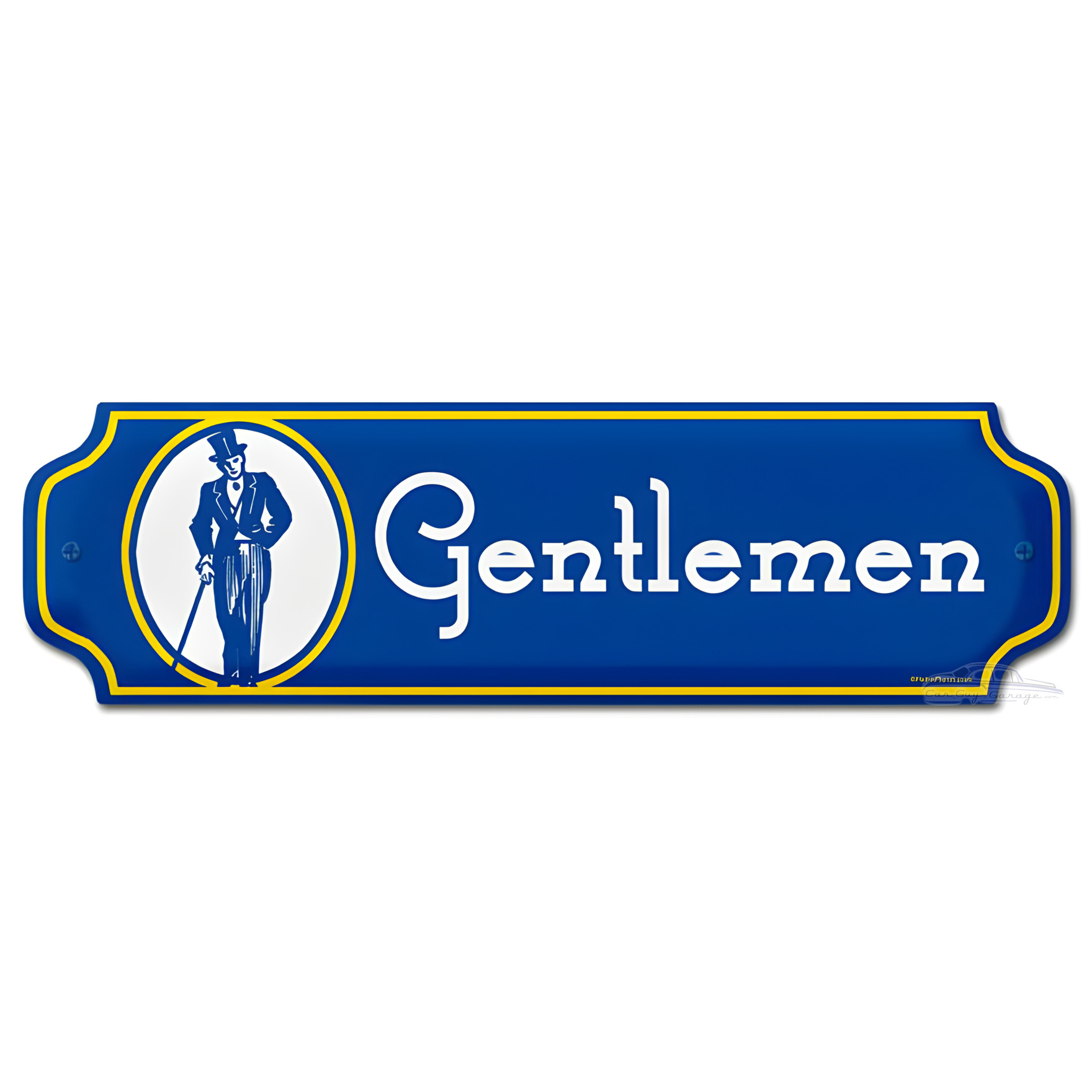 Gentlemen Metal Sign - 5"x20" - Heavy Gauge Steel, USA Made