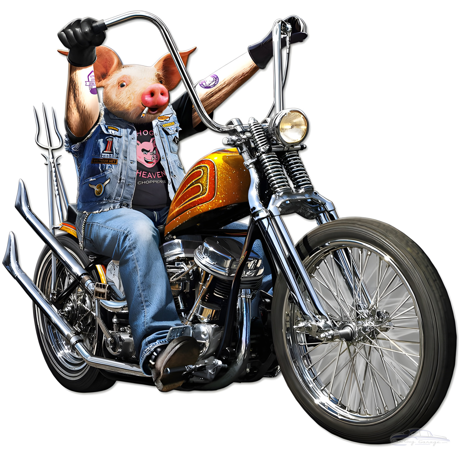 Goin' Hog Wild Metal Sign - Durable 20"x19" American Steel