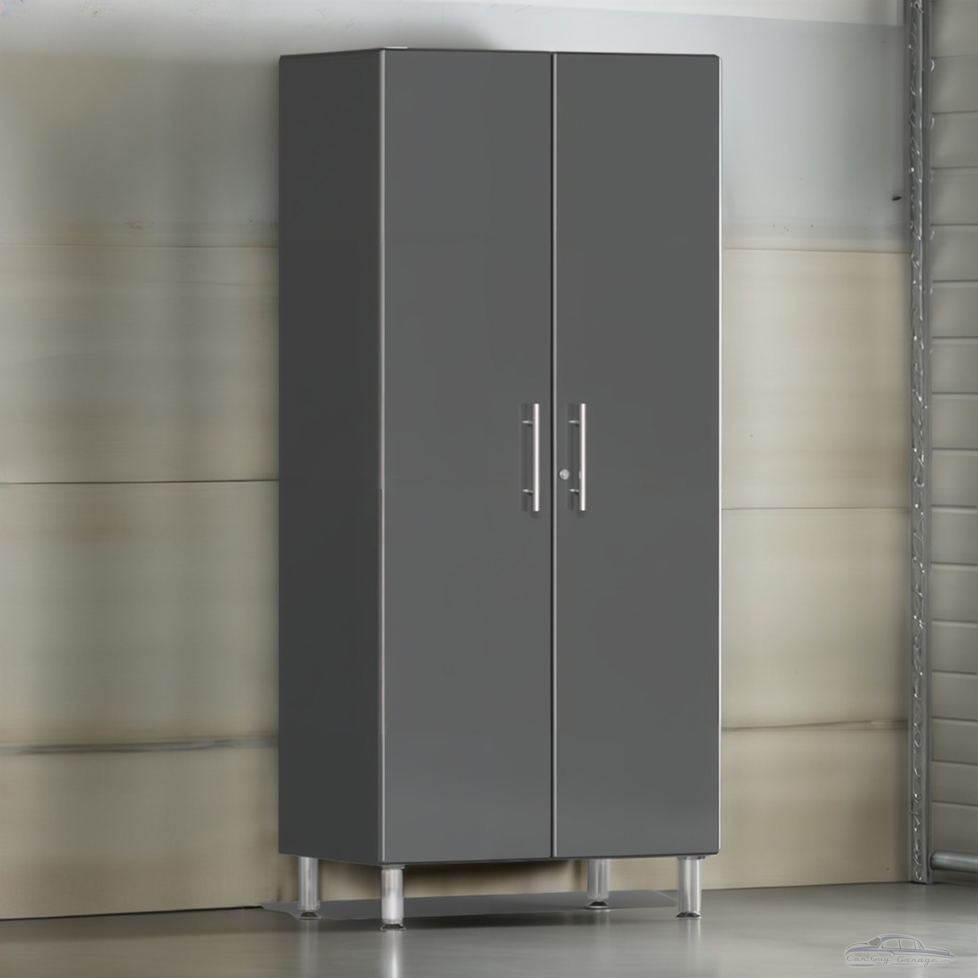 Grey Modular 2-Door Tall Closet - Garage Storage Solution