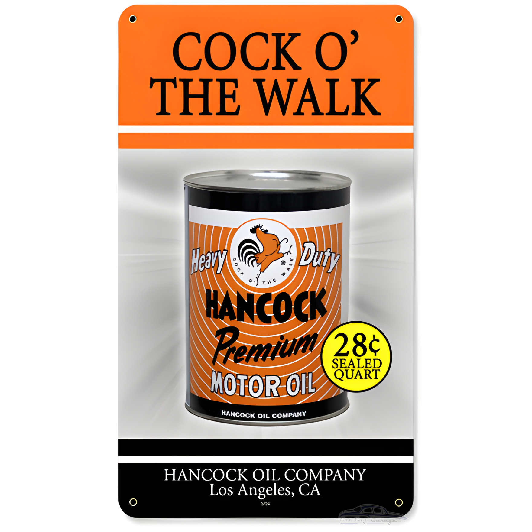 Hancock Oil Metal Sign - 8"x14" - Durable, USA Made Decor