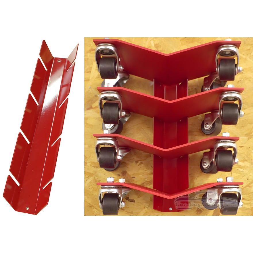 Hanging Car Dolly Wall Rack - Secure Garage Storage Solution